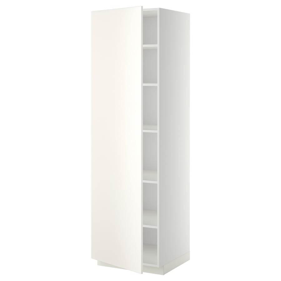 METOD high cabinet with shelves, white/Veddinge white, 60x60x200 cm - IKEA