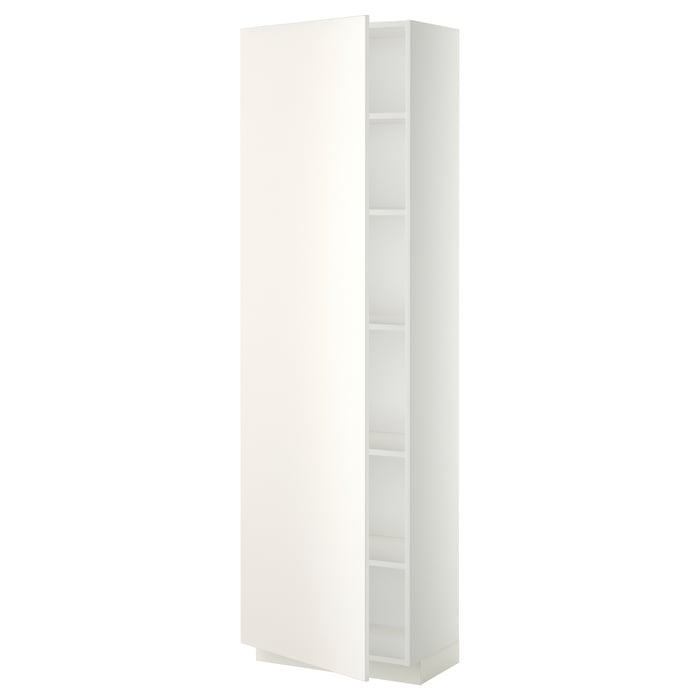 METOD high cabinet with shelves, white/Veddinge white, 60x37x200 cm - IKEA