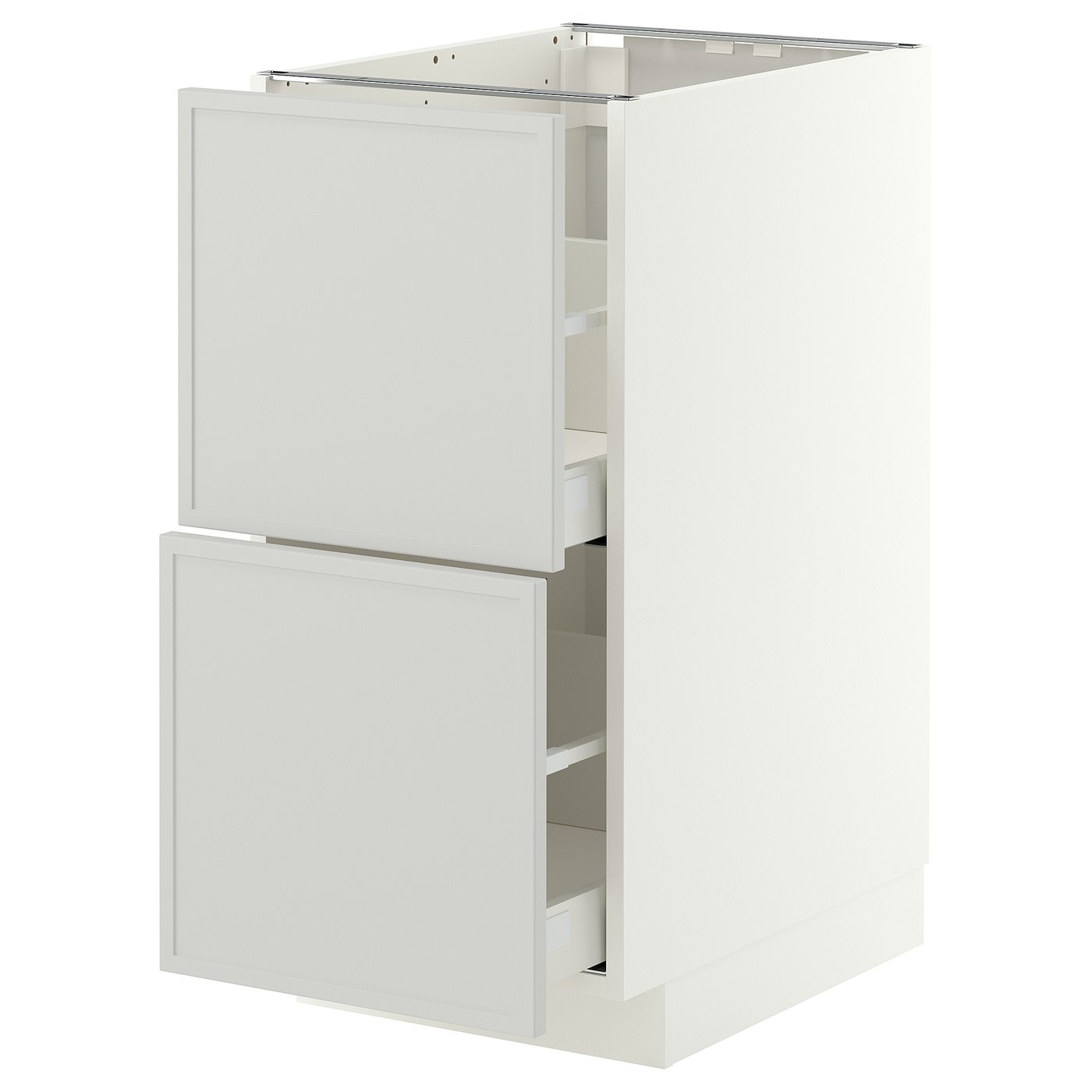 METOD / MAXIMERA base cb 2 fronts/2 high drawers, white/Aspudden light ...