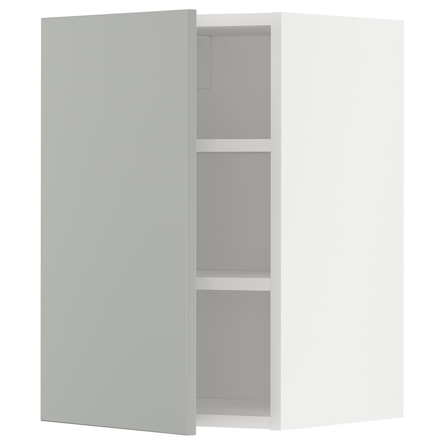 METOD wall cabinet with shelves, white/Havstorp light grey, 40x37x60 cm ...
