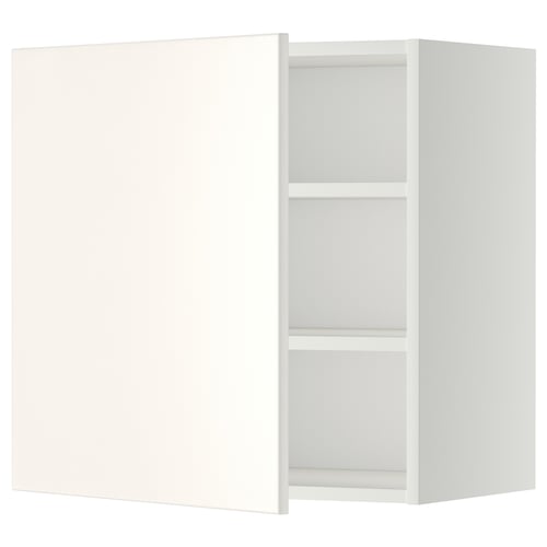 METOD wall cabinet with shelves, white/Veddinge white, 60x37x60 cm - IKEA