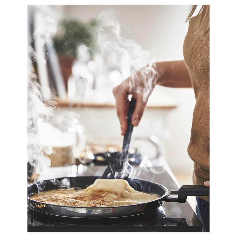 MIDDAGSMAT crepe-/pancake pan, non-stick coating/stainless steel, 24 cm ...
