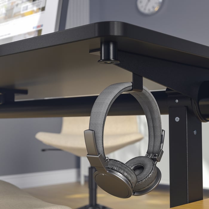 MITTZON foldable table with castors, black, 140x70 cm - IKEA