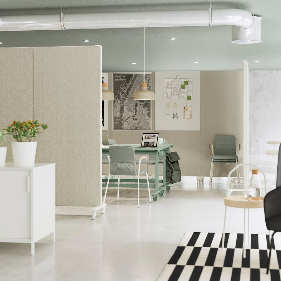 MITTZON foldable table with castors, green, 140x70 cm - IKEA