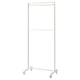 MITTZON frame w castors/coat rack/disp shlf, white, 85x205 cm - IKEA