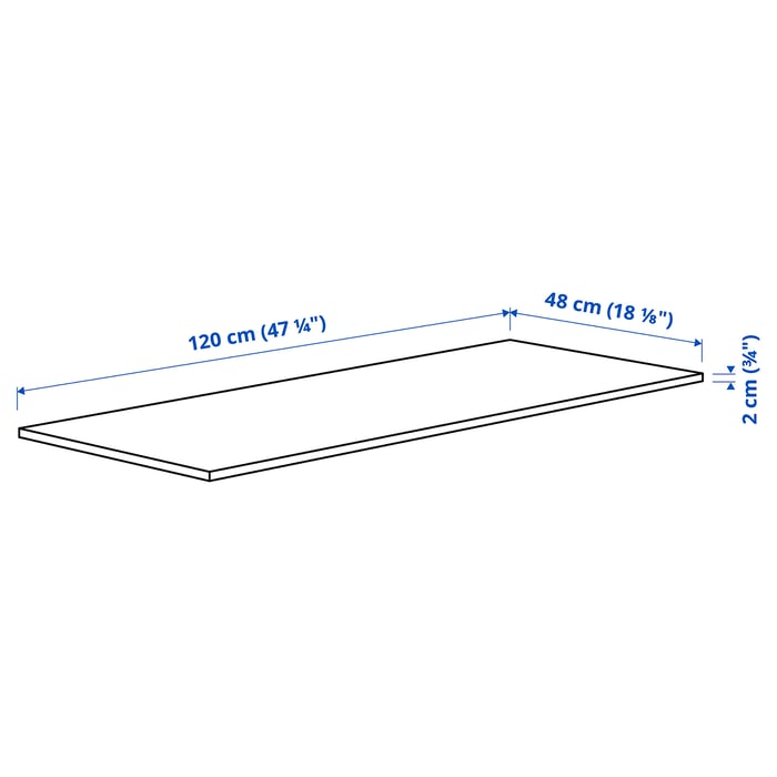 MITTZON table top, walnut veneer, 120x48 cm - IKEA