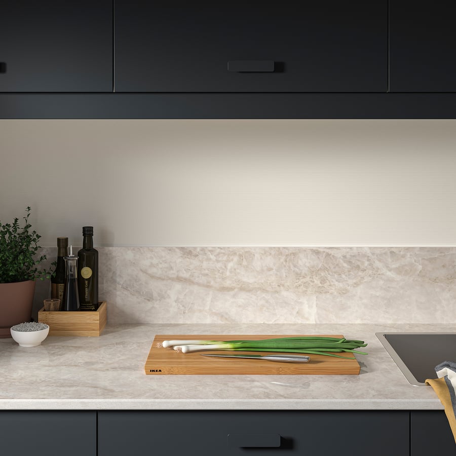 MÖCKLARP custom made worktop, polished beige/brown/marble effect high ...