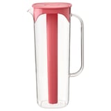 MOPPA Jug with lid, dark blue, transparent - IKEA