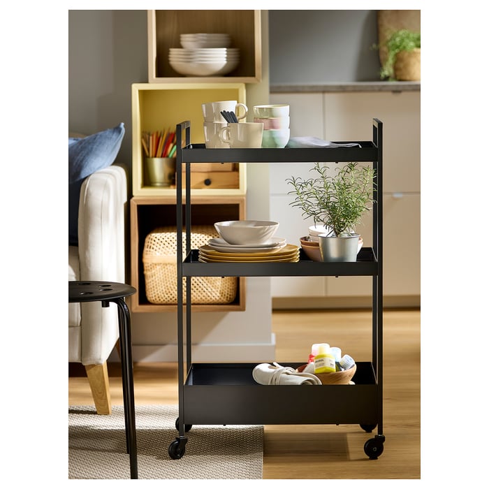 NISSAFORS Trolley, black - IKEA
