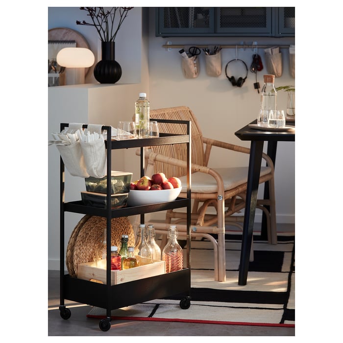 NISSAFORS Trolley, black - IKEA