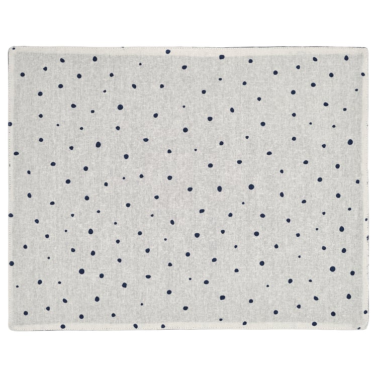 NISSÖGA place mat, white/dark blue, 45x35 cm - IKEA