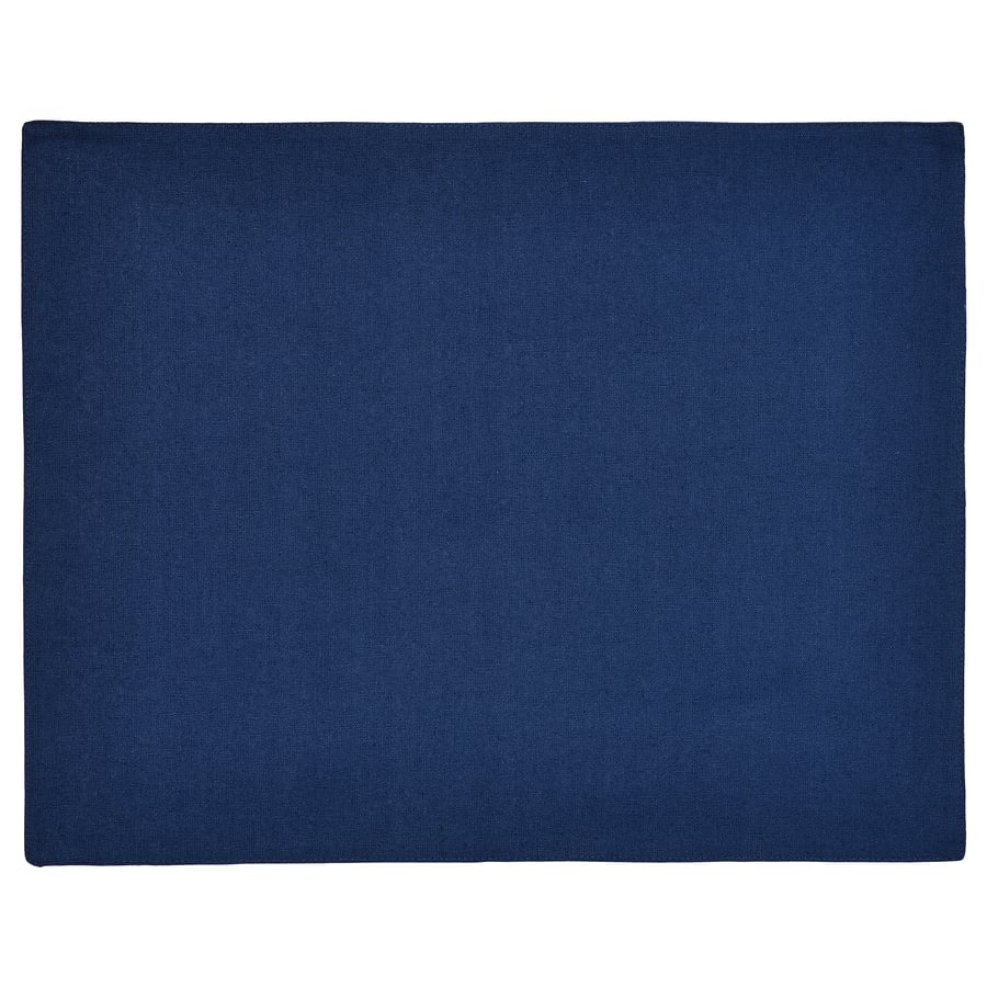 NISSÖGA place mat, white/dark blue, 45x35 cm - IKEA