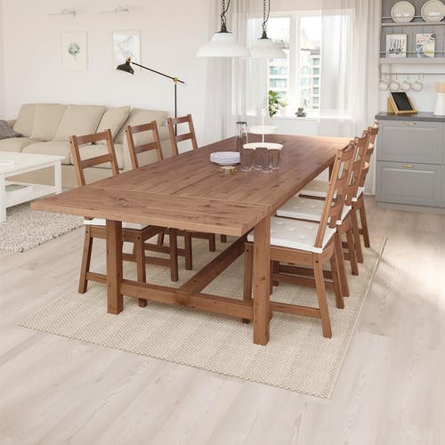 NORDVIKEN extendable table, antique stain, 210/289x105 cm - IKEA
