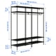 OMAR shelving unit with clothes rail, galvanised, 186x50x201 cm - IKEA