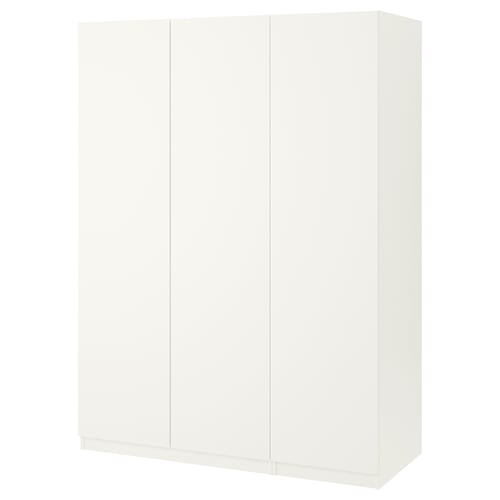 PAX / FORSAND wardrobe combination, white/white, 150x60x201 cm - IKEA