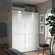 PAX / GRIMO wardrobe with sliding doors, white/white, 150x66x201 cm - IKEA