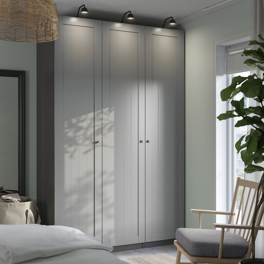 PAX / GULLABERG wardrobe combination, dark grey/grey, 150x60x236 cm - IKEA