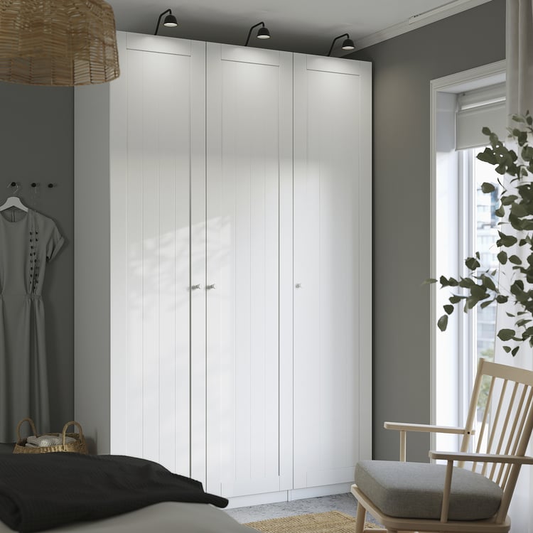 PAX / GULLABERG wardrobe combination, white/white, 150x60x236 cm - IKEA