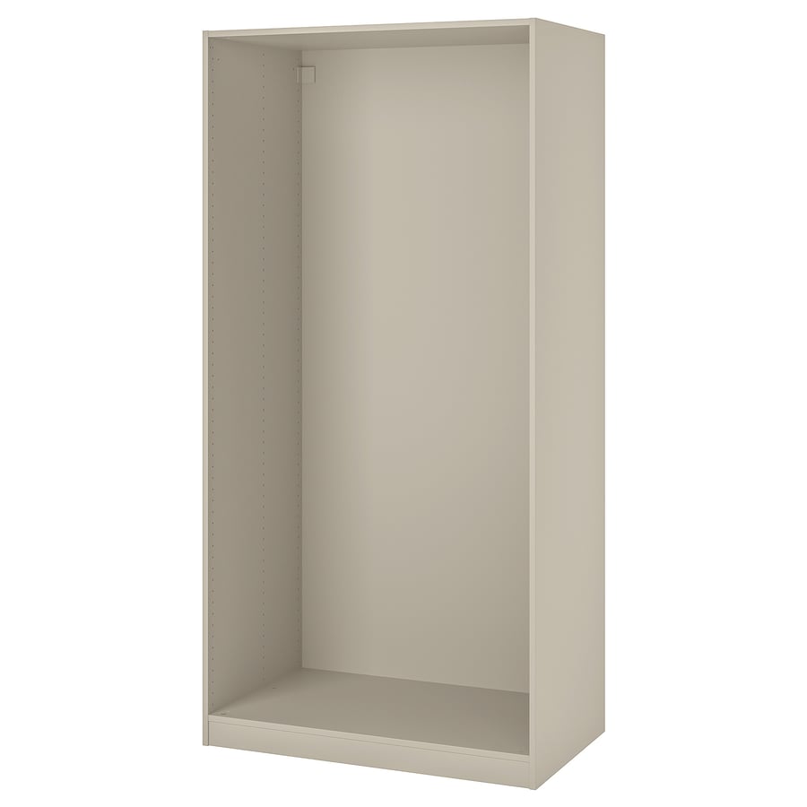 PAX wardrobe frame, grey-beige, 100x58x201 cm - IKEA