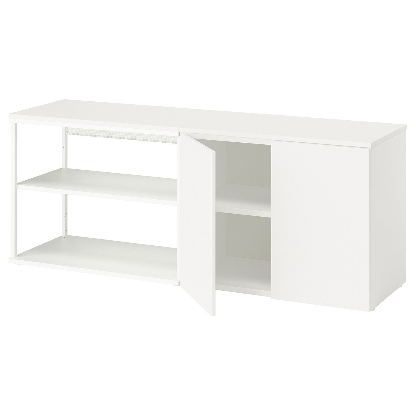 PLATSA open storage combination w 2 doors, white Fonnes/white ...