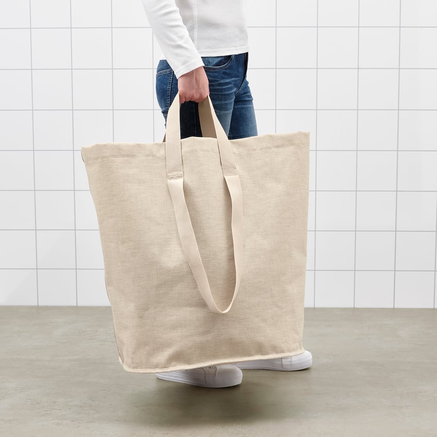 PURRPINGLA laundry bag, beige, 100 l - IKEA