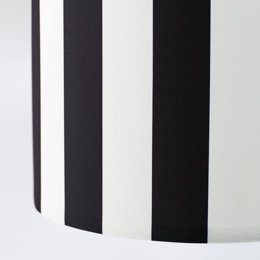 RINGSTA lamp shade, black/white, 42 cm - IKEA