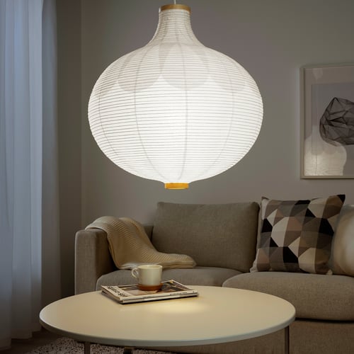 RISBYN Pendant lamp shade, onion shape, white, 57 cm - IKEA