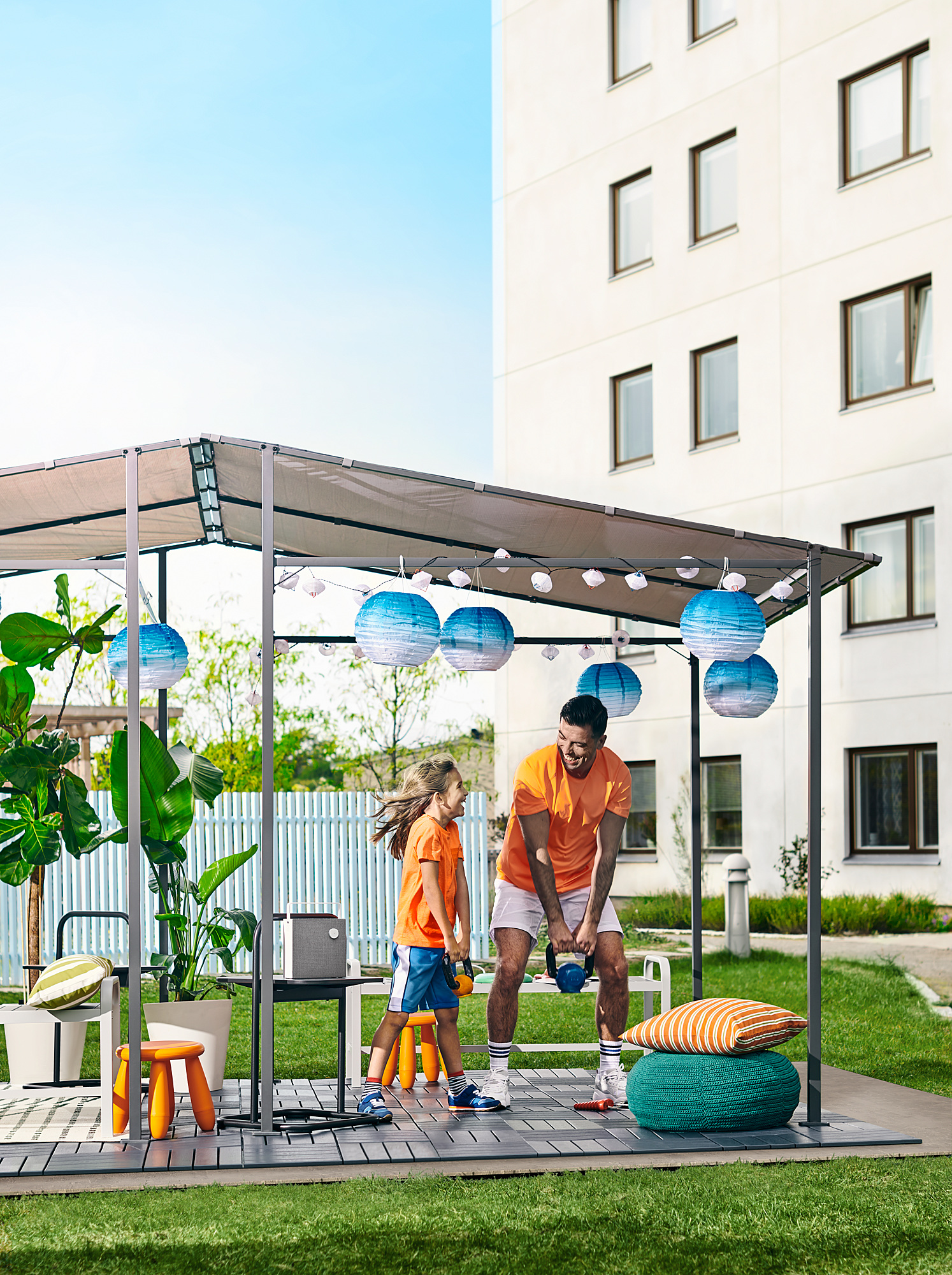 RUNNEN Floor decking, outdoor, dark grey - IKEA