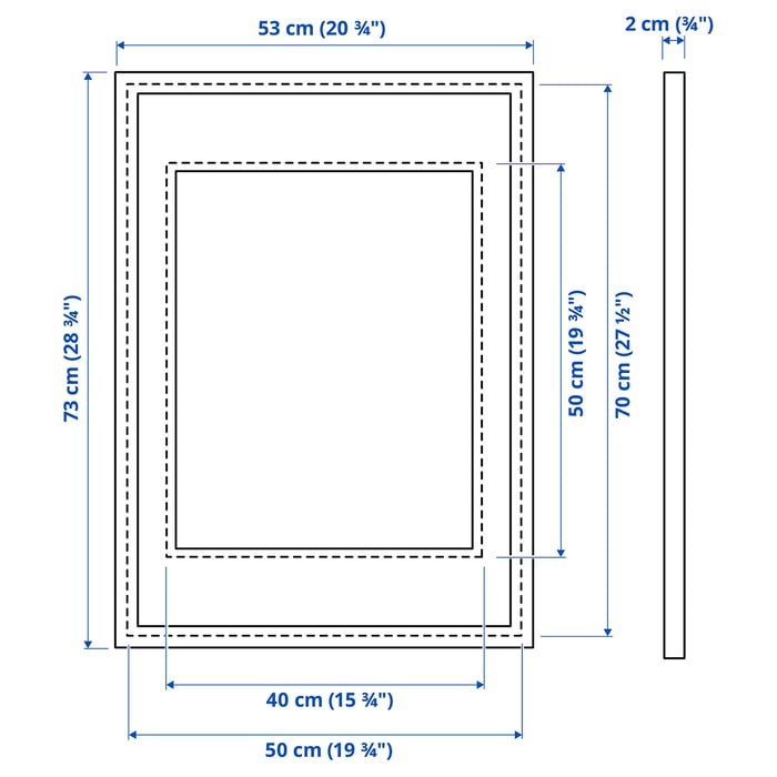 SILVERHÖJDEN frame, gold-colour, 50x70 cm - IKEA