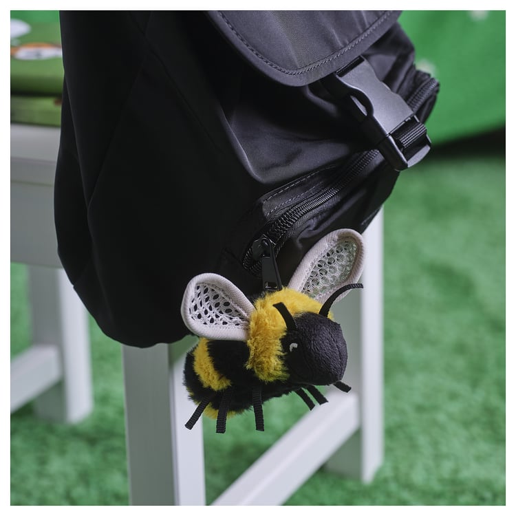 SKOGSDUVA soft toy, mini-bumblebee/black yellow, 8 cm - IKEA