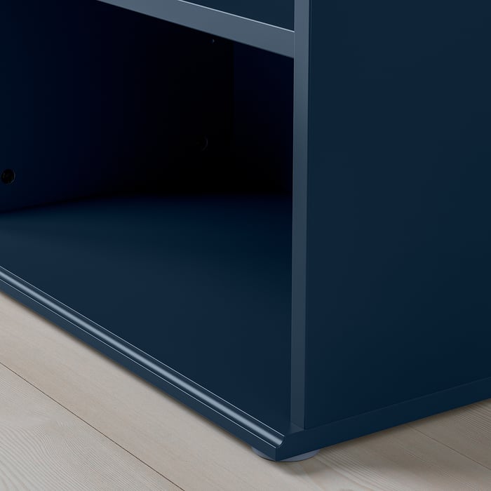 SKRUVBY bookcase, black-blue, 60x140 cm - IKEA