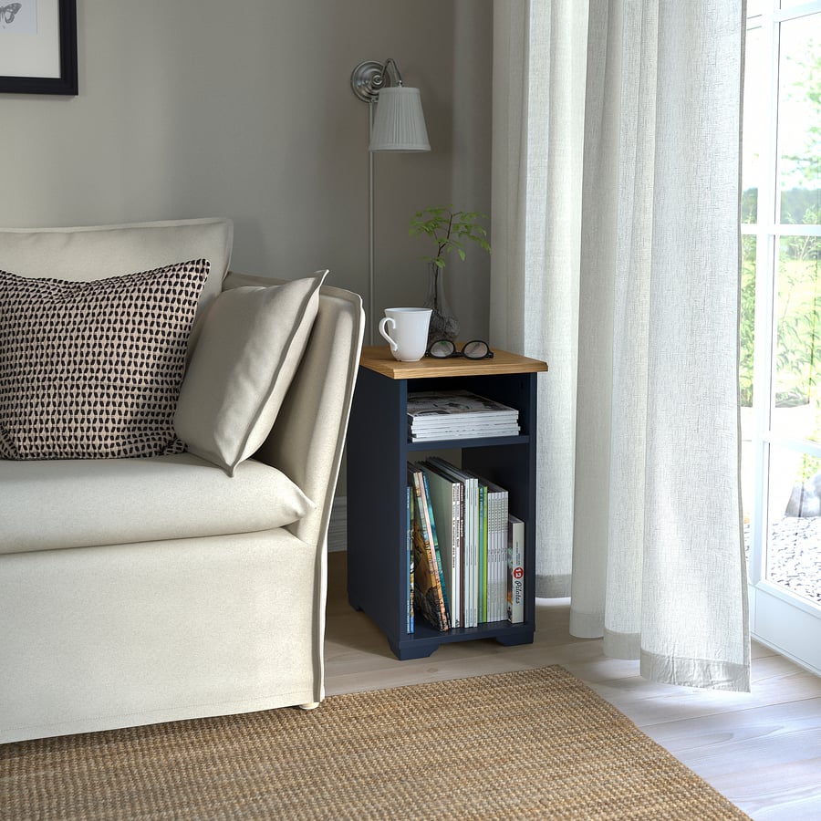 SKRUVBY side table, black-blue, 40x32 cm - IKEA