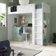 SMÅSTAD loft bed, white light green/with desk with 3 drawers, Single - IKEA