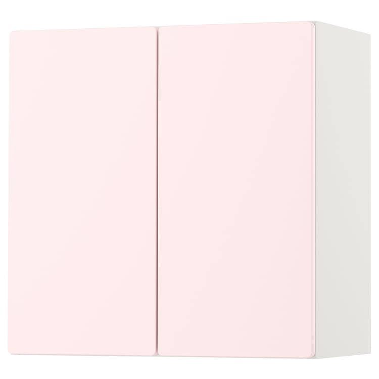 SMÅSTAD wall cabinet, white pale pink/with 1 shelf, 60x32x60 cm - IKEA