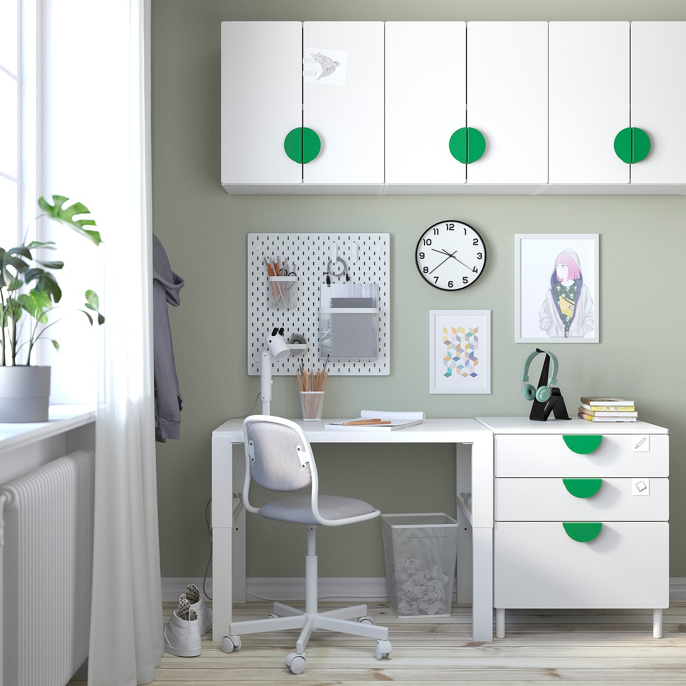SMASTAD wall cabinet white white with 1 shelf 60x32x60 cm IKEA