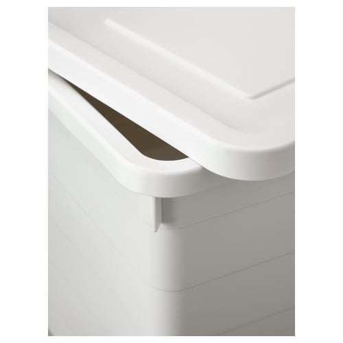 SOCKERBIT storage box with lid, white, 38x76x30 cm - IKEA