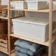 SOCKERBIT storage box with lid, white, 38x76x30 cm - IKEA