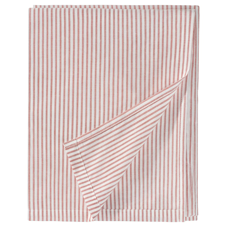 SOLFIBBLA flat sheet, white red/stripe, Single - IKEA