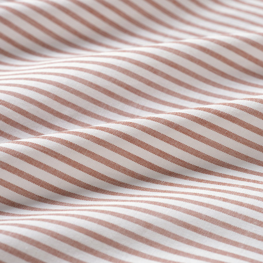 SOLFIBBLA flat sheet, white red/stripe, Double/Queen - IKEA