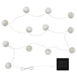 SOLVINDEN LED lighting chain with 12 lights, solar-powered/beige white ...