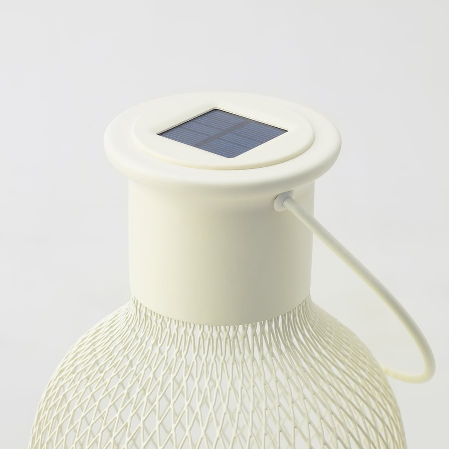 SOLVINDEN LED solar-powered lantern, outdoor/mesh white, 29 cm - IKEA