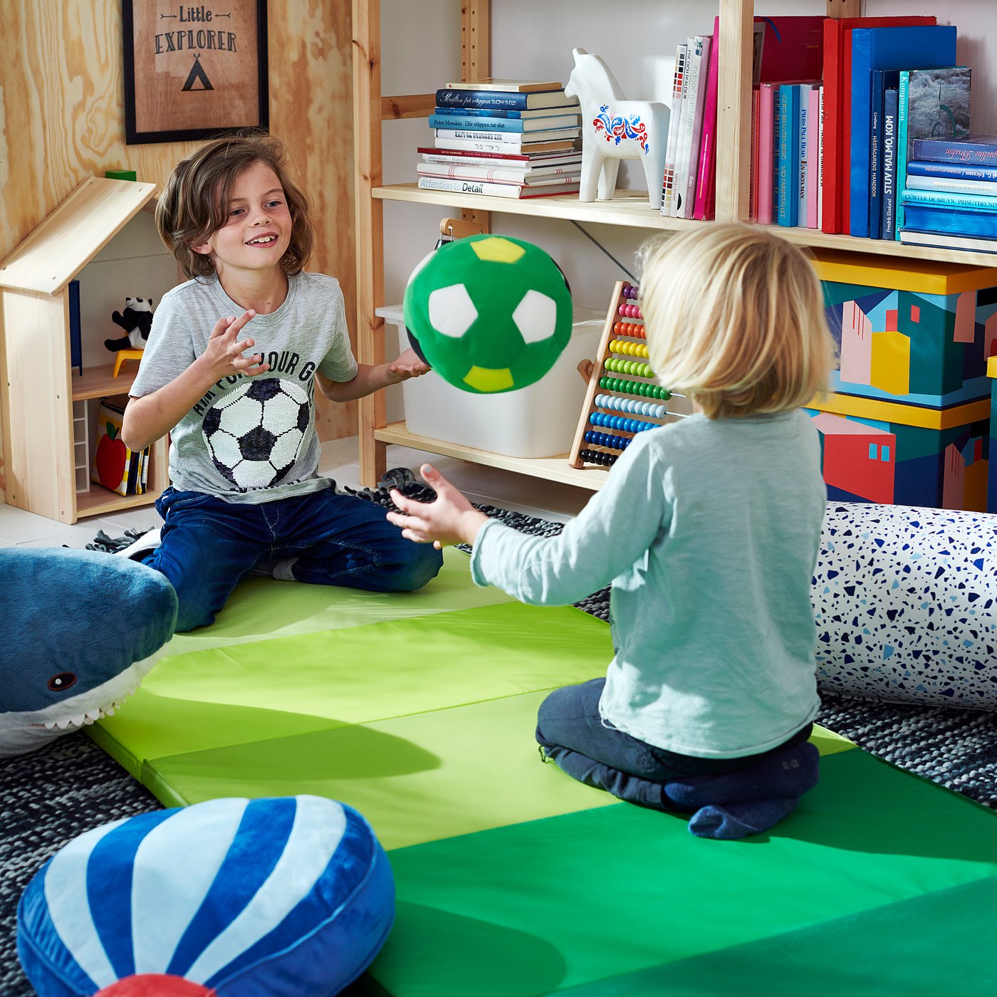 SPARKA Soft toy, green football, green - IKEA