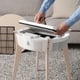 STARKVIND table with air purifier, stained oak veneer/white smart - IKEA