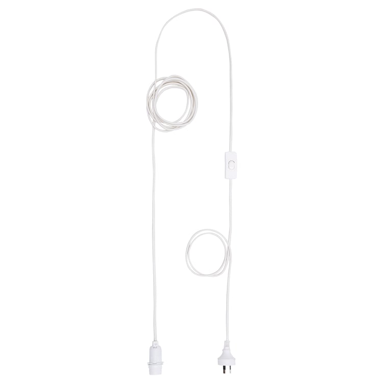 STRÅLA cord set, white, 4 m - IKEA