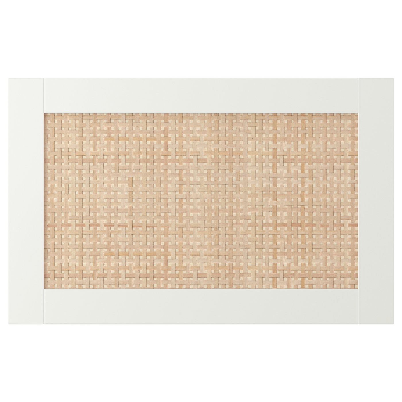 STUDSVIKEN door/drawer front, white/woven poplar, 60x38 cm - IKEA