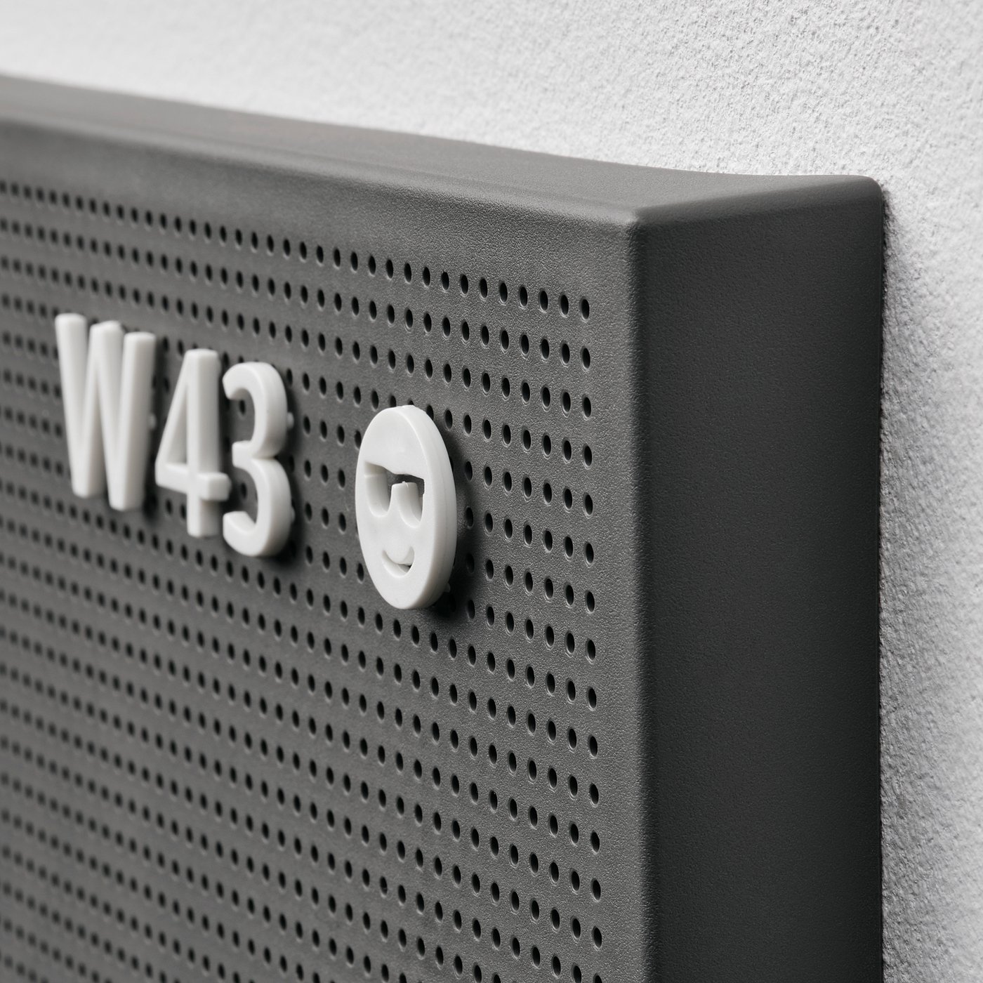 SVENSÅS Pegboard with letters, dark grey, 30x40 cm - IKEA