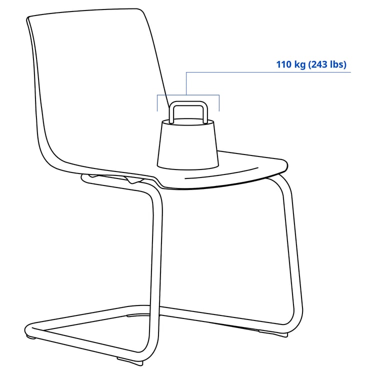 TOBIAS Chair, transparent, chrome-plated - IKEA