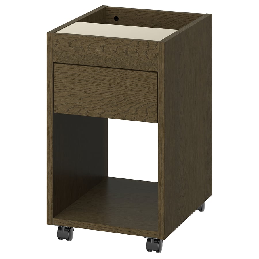 TONSTAD drawer unit on castors, brown stained oak veneer, 35x60 cm - IKEA