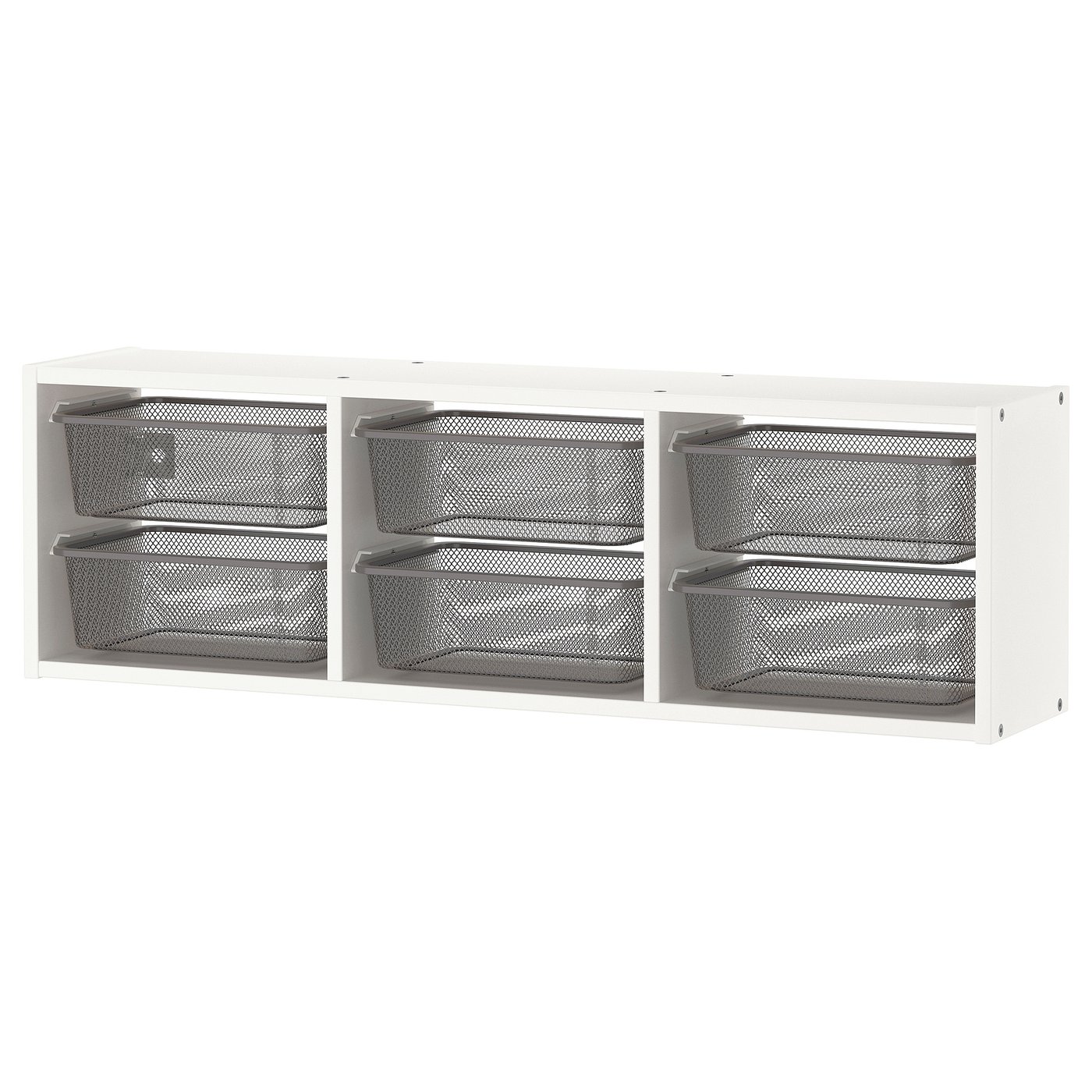 TROFAST wall storage, white/dark grey, 99x21x30 cm - IKEA