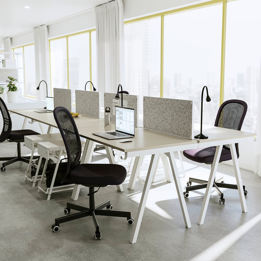 TROTTEN desk, white, 160x80 cm - IKEA